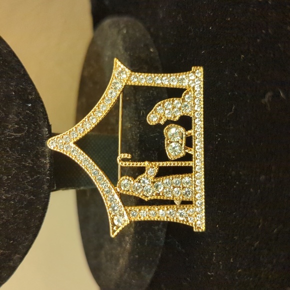 Monet | Jewelry | Monet Crystal Nativity Gold Tone Brooch | Poshmark